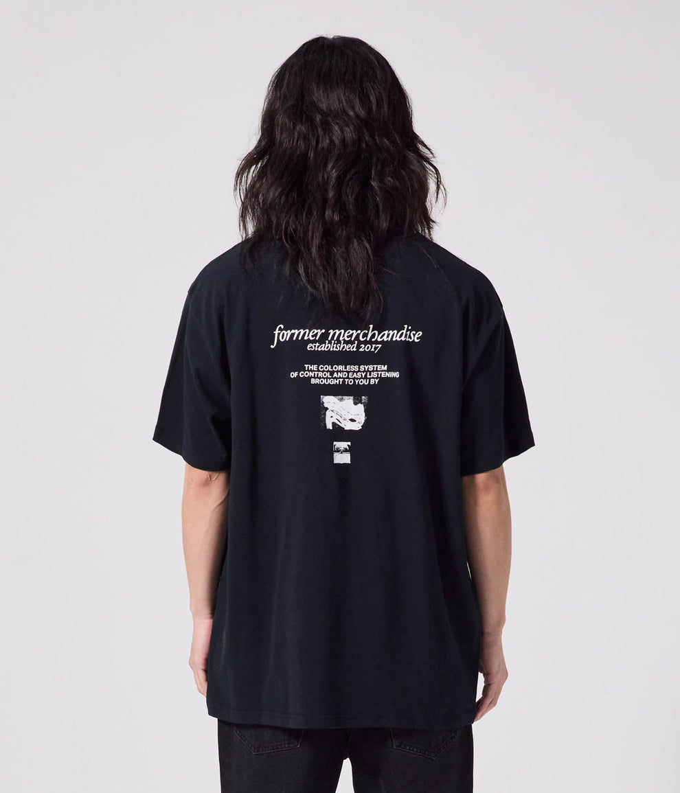 DISTORT OVERSIZED T-SHIRT // BLACK – FORMER MERCHANDISE